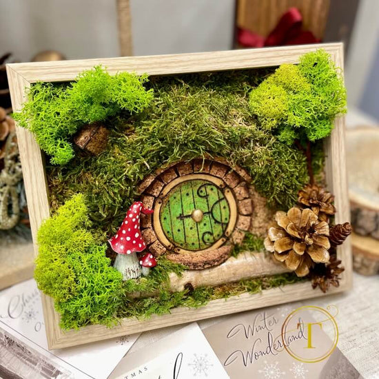 Hobbit Hole – tablou 3D muschi stabilizati pentru fanii Tolkien, 18x22 ...